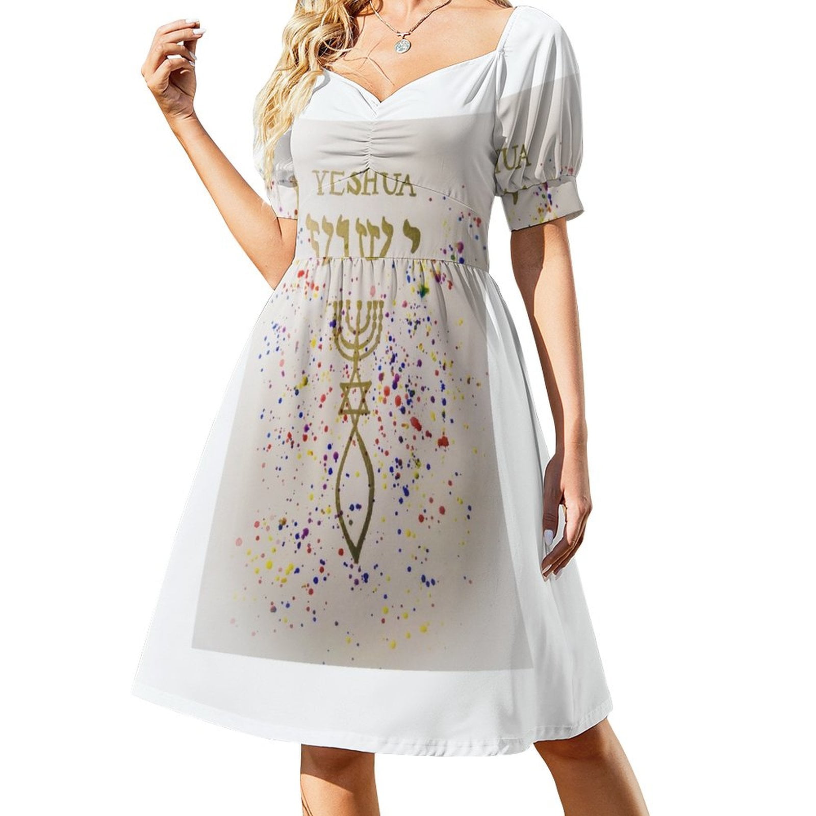 Yeshua color splash painting Sleeveless Dress Elegant gowns cocktail ...
