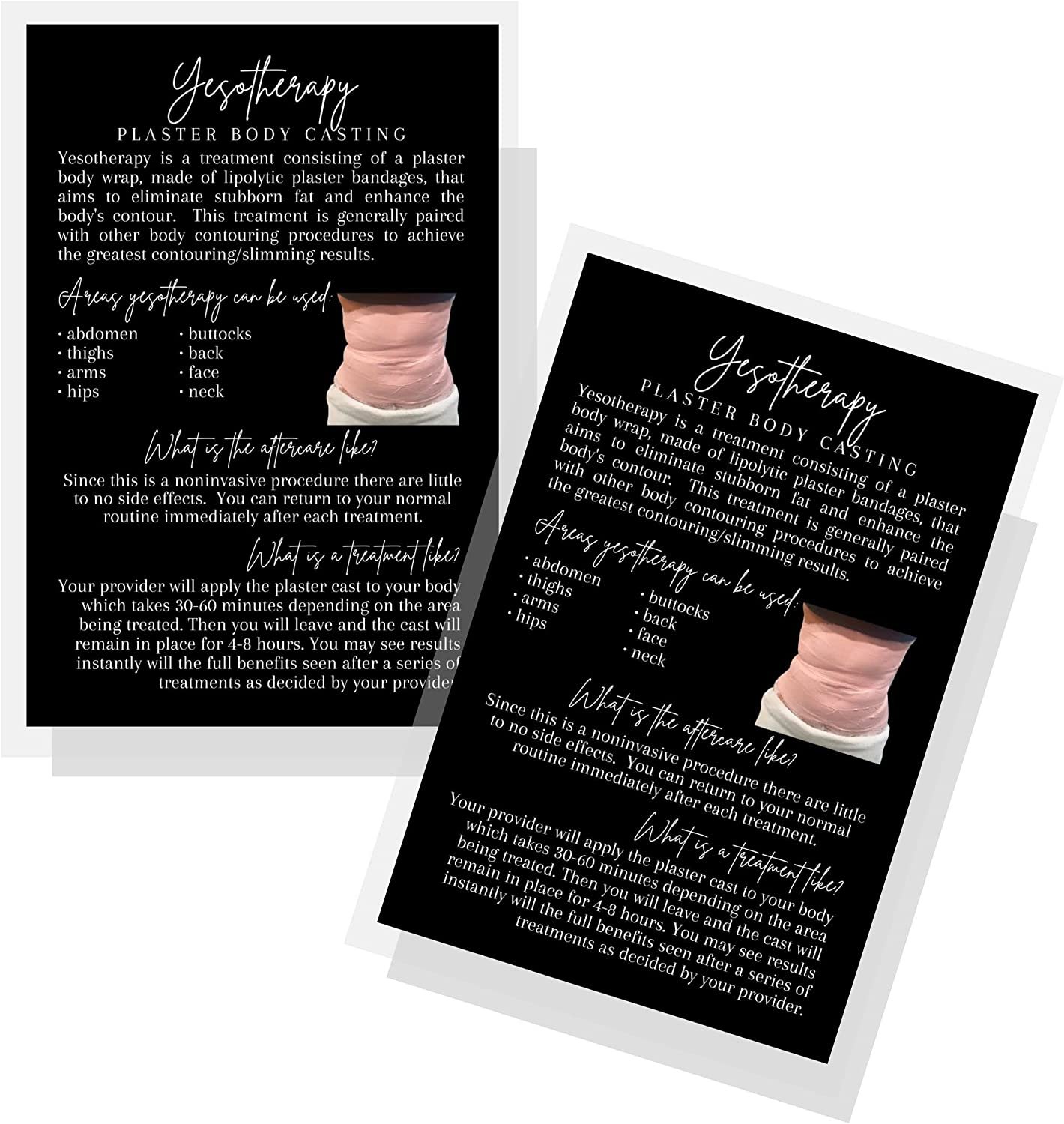 Yesotherapy Information Card 30 Pack 4x6" inch Postcard Size Plaster ...