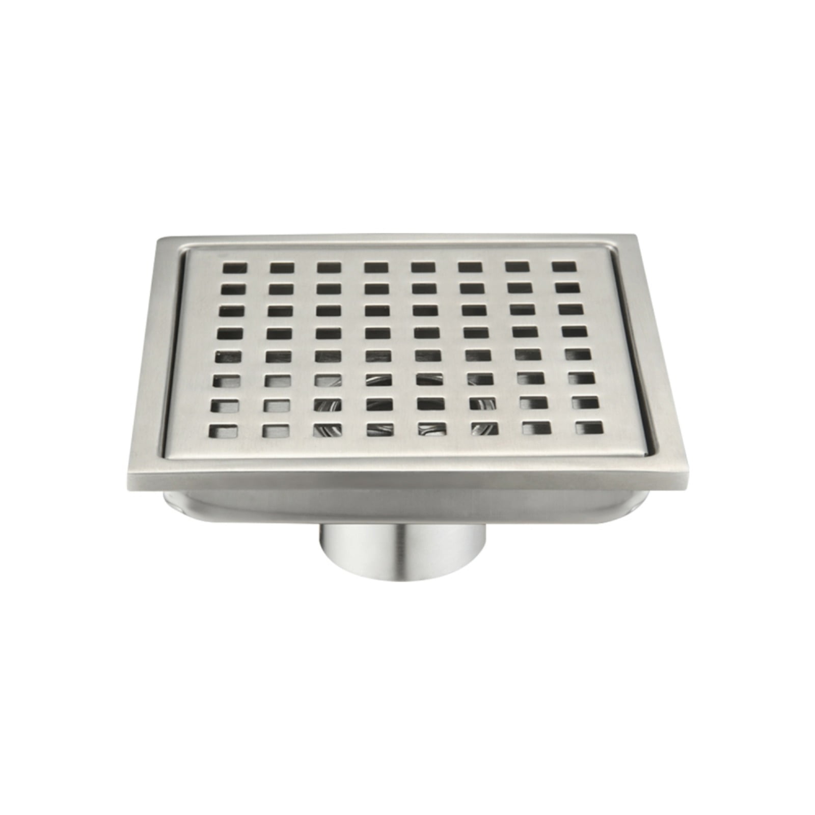 Yessy 6-inch Square Shower Floor Drain, Stainless Steel Shower Drain ...