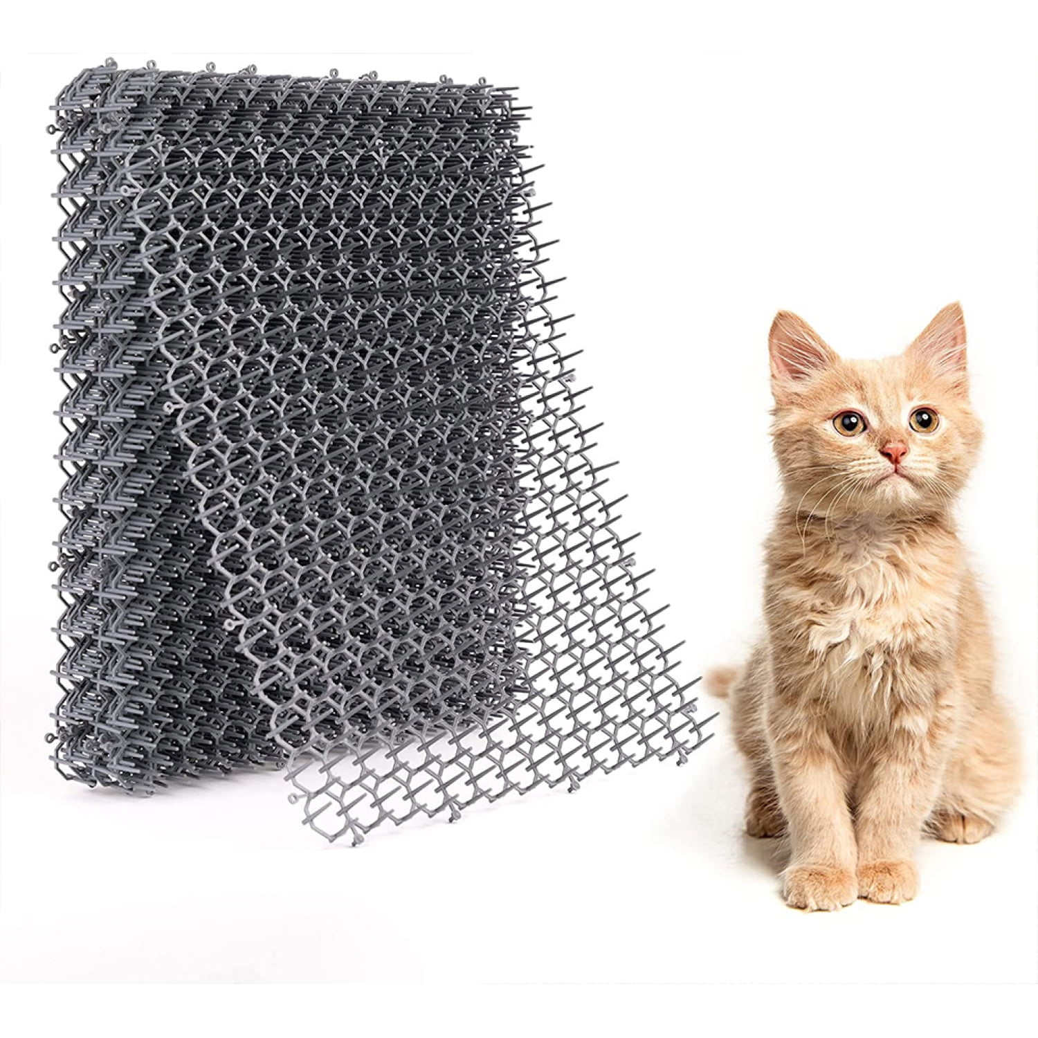 Yesurprise 10Pcs Cat Deterrent Mat Indoor Outdoor Multipurpose Anti-cat ...
