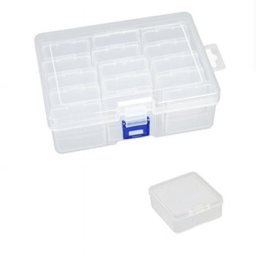 Casewin 3 Tier Clear Transparent Plastic Stackable Storage Box with 18 ...