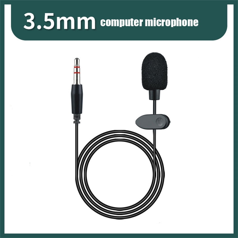 Yesurprise 3.5mm Computer Microphones Mini Lavalier Mic Tie Clip Lapel ...