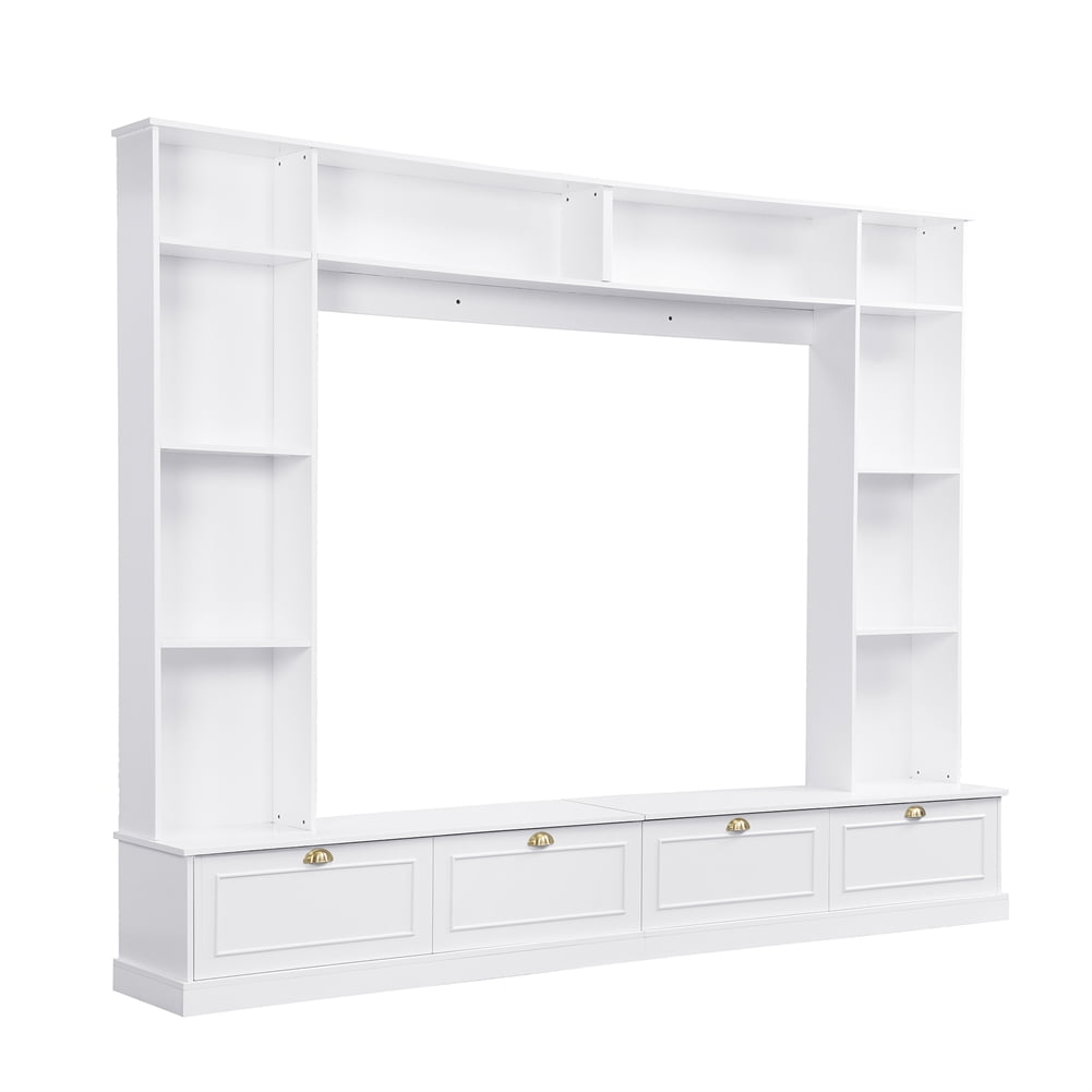 Yesurprise 4 in 1 Wall Unit Entertainment Center for TVs Up to 78 ...