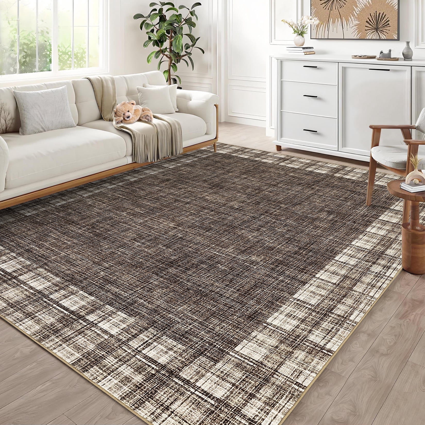 Plaid Area Rug 9x12