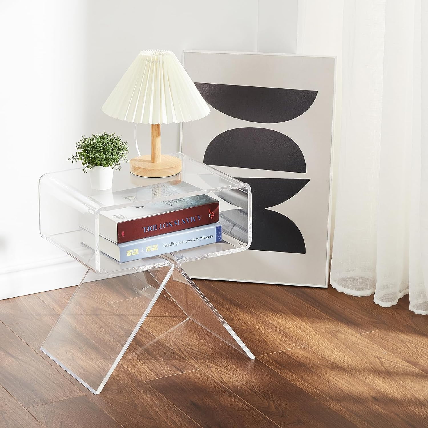 Yesurprise Acrylic Nightstand 17.7"L x 11.8"W x 15.4"H Modern Clear ...