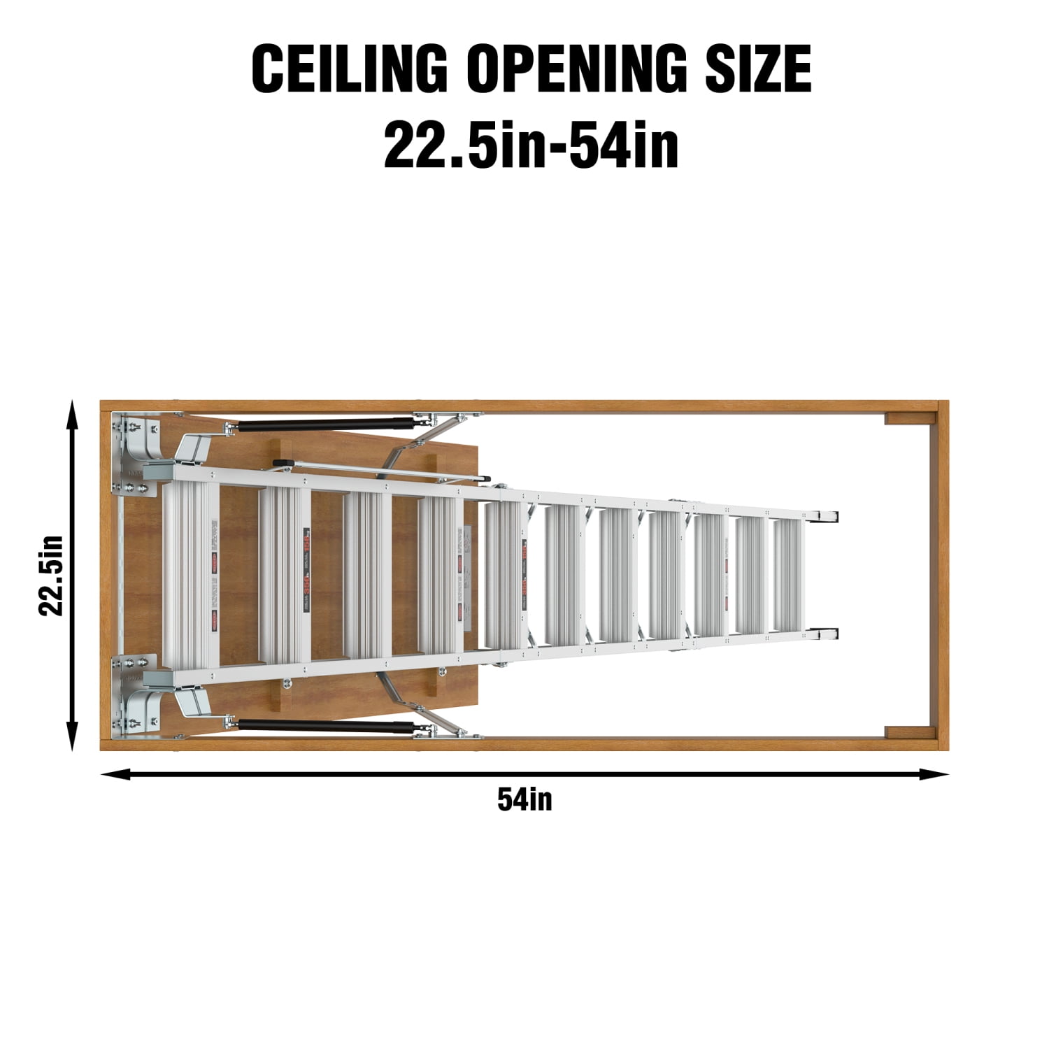 Yesurprise Attic Ladder Foldable, 350-pound Capacity, Multi-Purpose ...