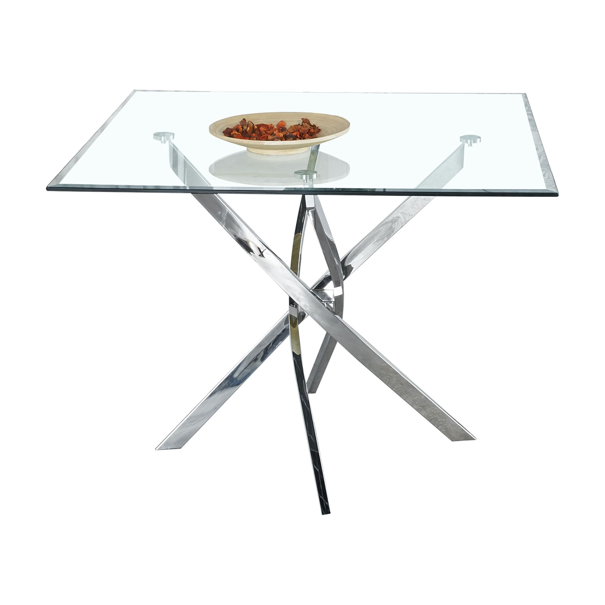 Yesurprise Dining Table, 36"x36" Contemporary Square Clear Dining ...