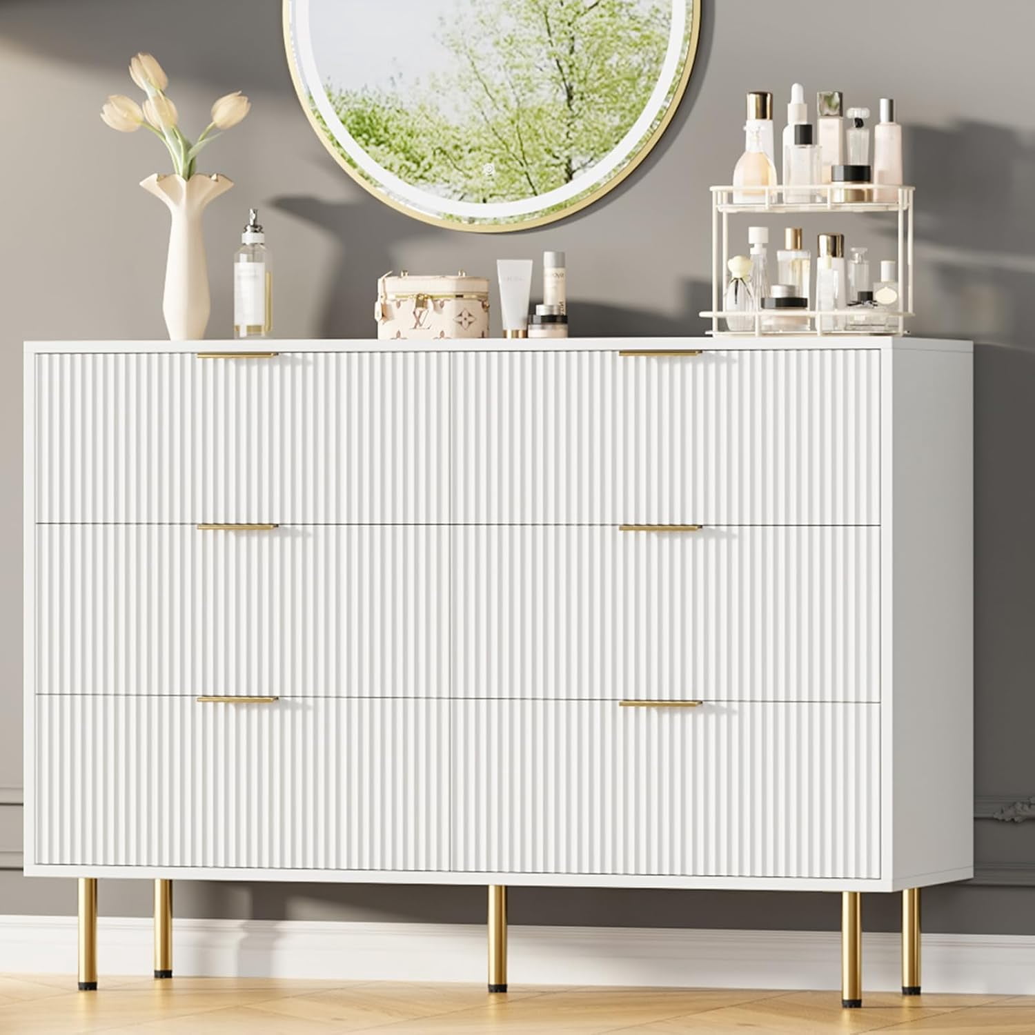 Yesurprise Dresser for Bedroom,6 Drawer Dresser with Wide Drawers ...