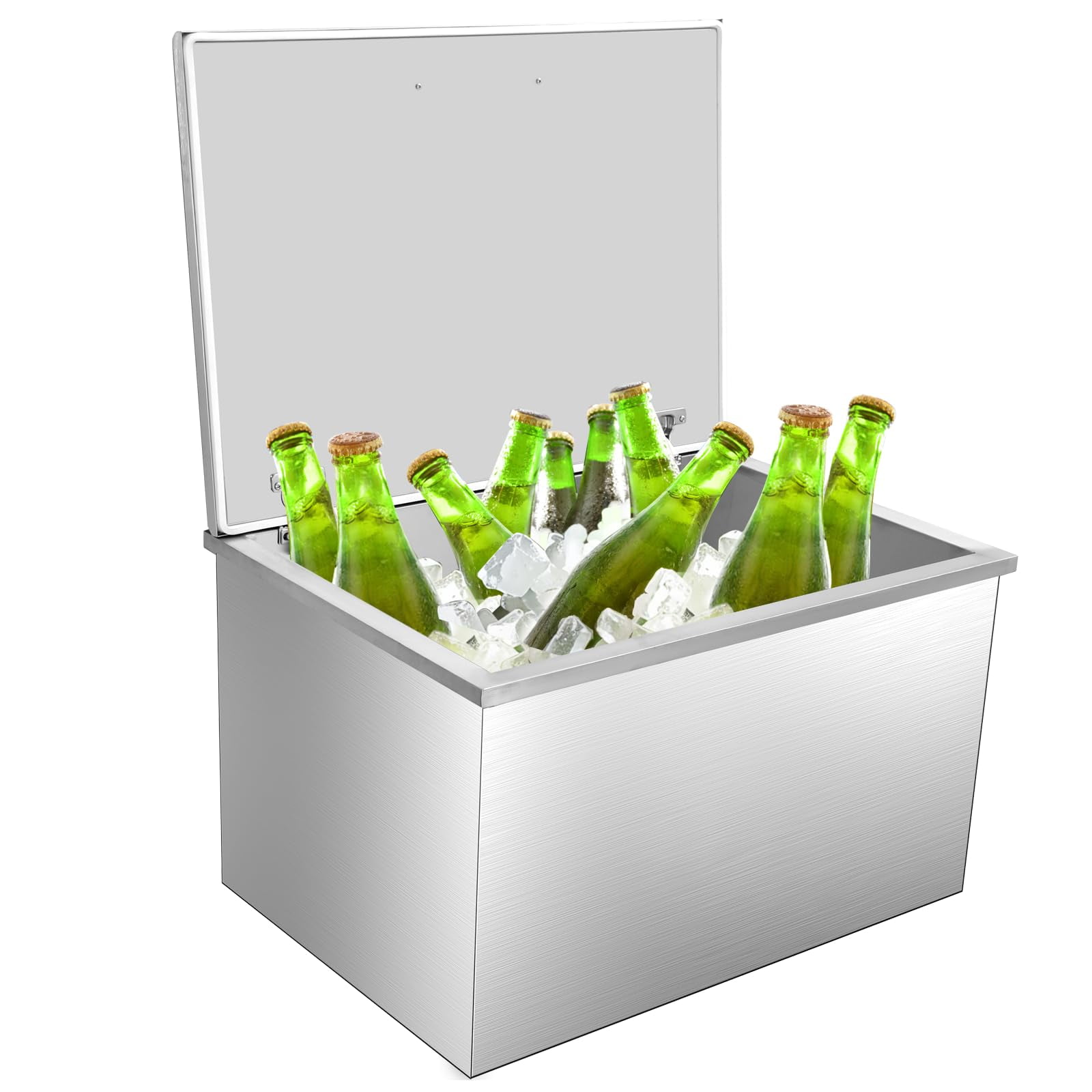 Yesurprise Drop in Ice Chest Stainless Steel Ice Cooler, Commercial Ice ...