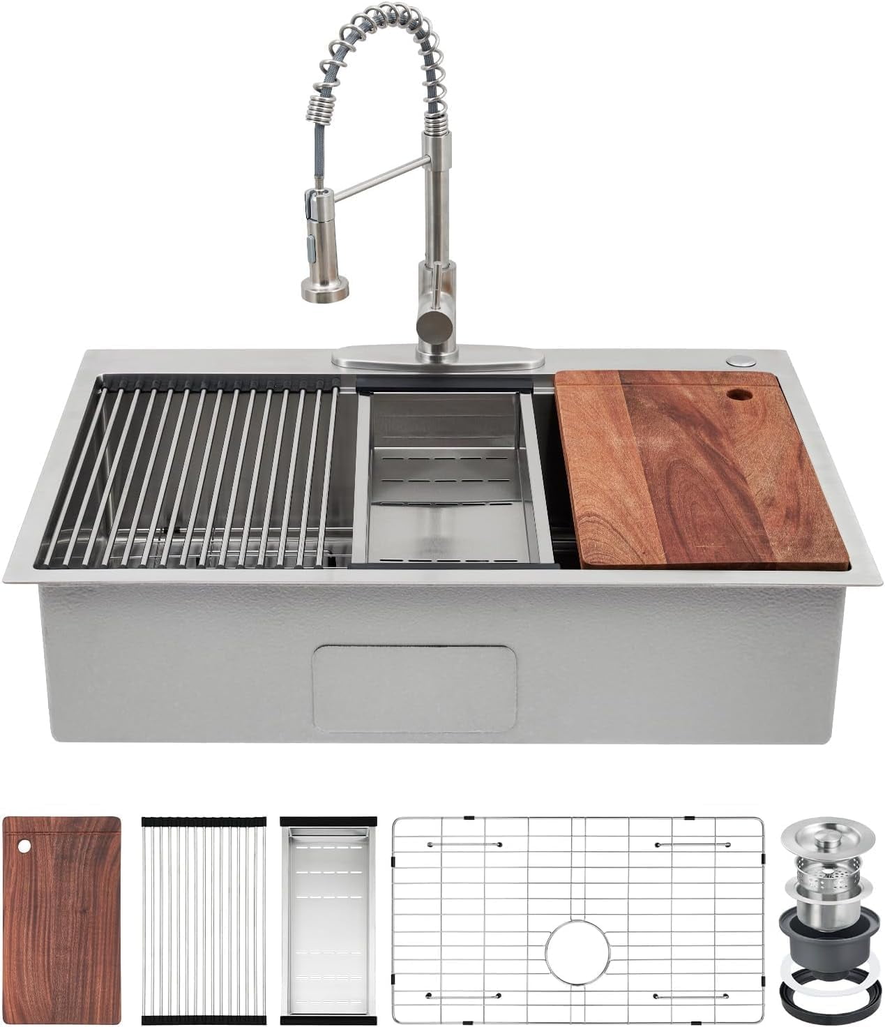 Yesurprise Drop In Kitchen Sink, 30x18 Inch Stainless Steel Kitchen ...