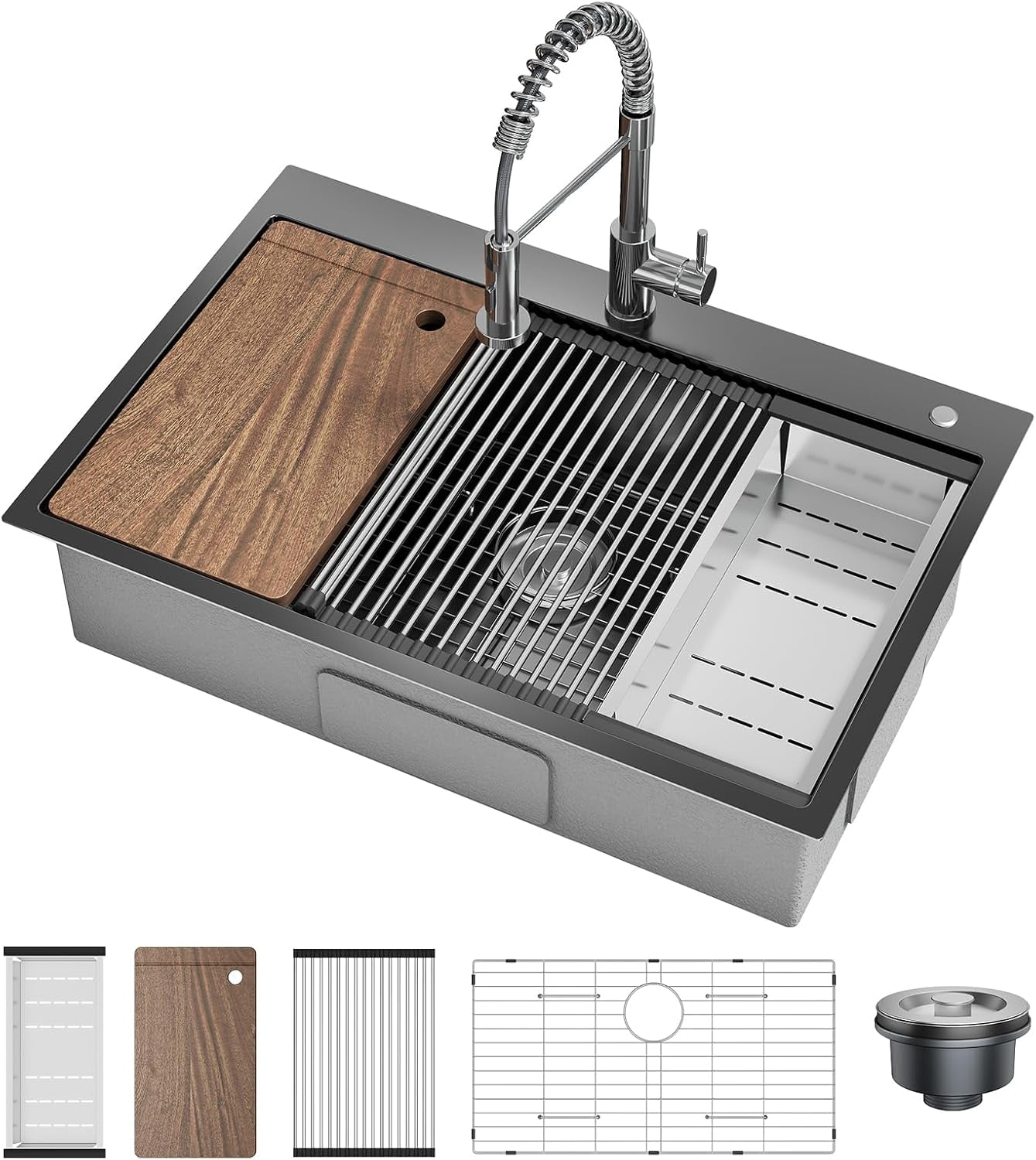 Yesurprise Drop In Kitchen Sink, 33x22 Inch Stainless Steel Kitchen ...