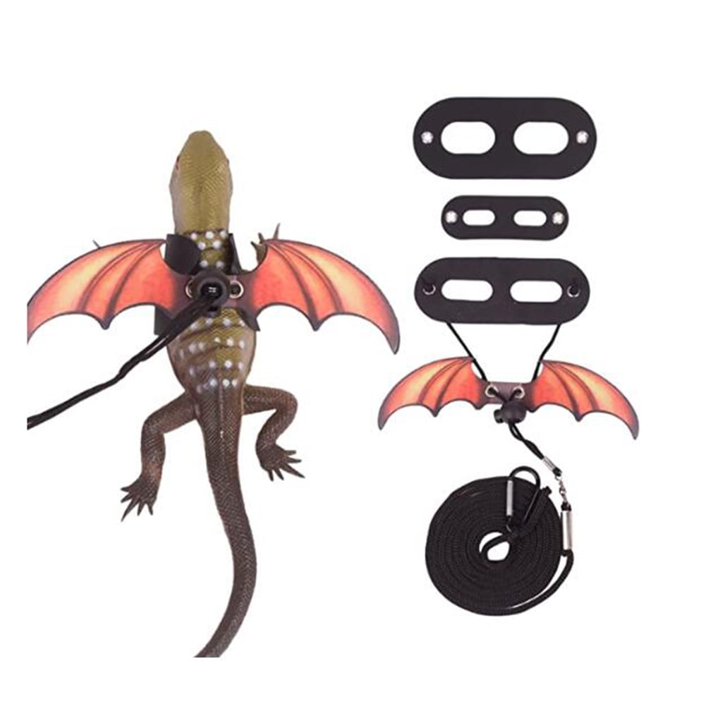 Yesurprise Leather Harness Leash Wing Design Adjustable Outing Walking ...