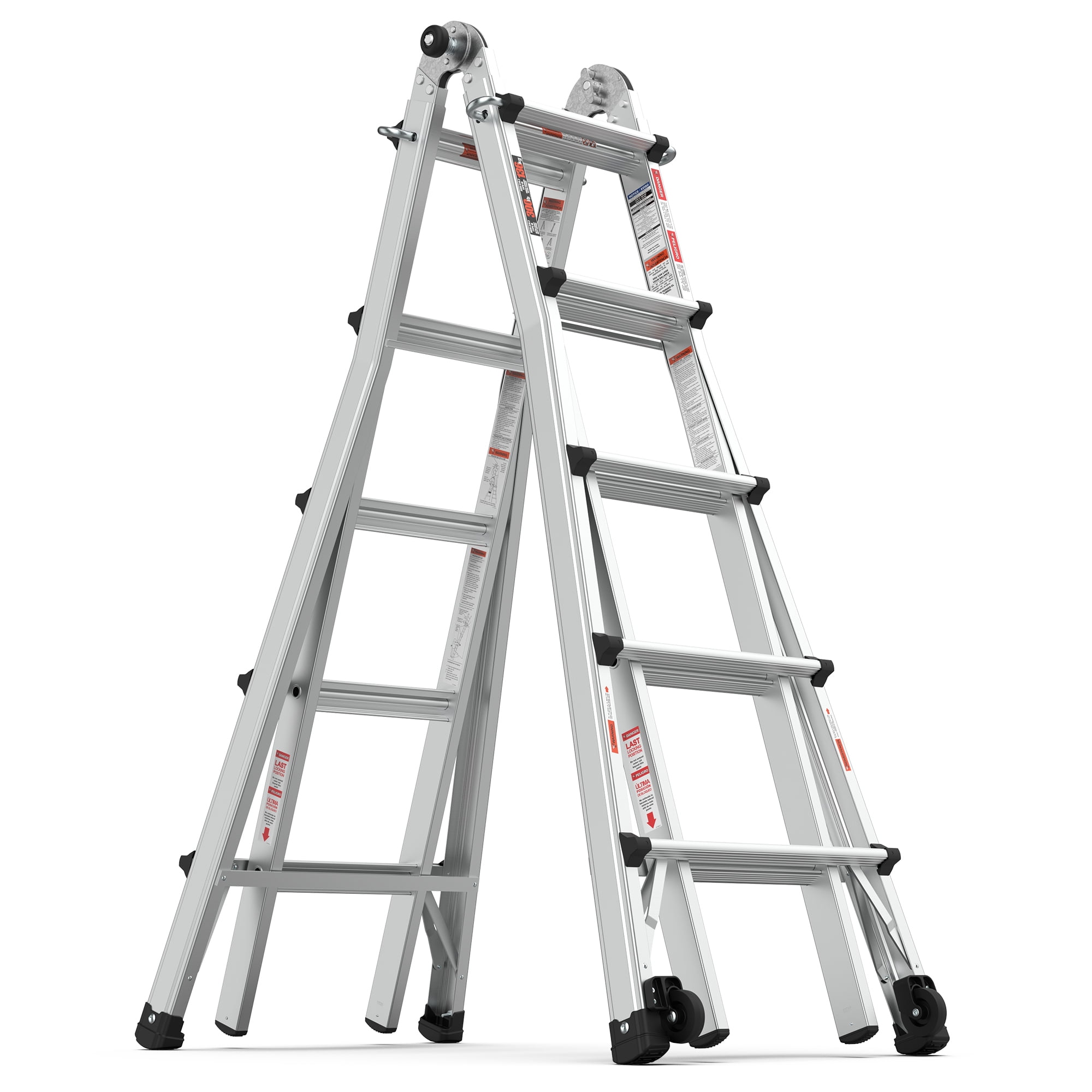 Yesurprise Multi Position Ladder with Wheels 300 Lbs Load Capacity Anti ...
