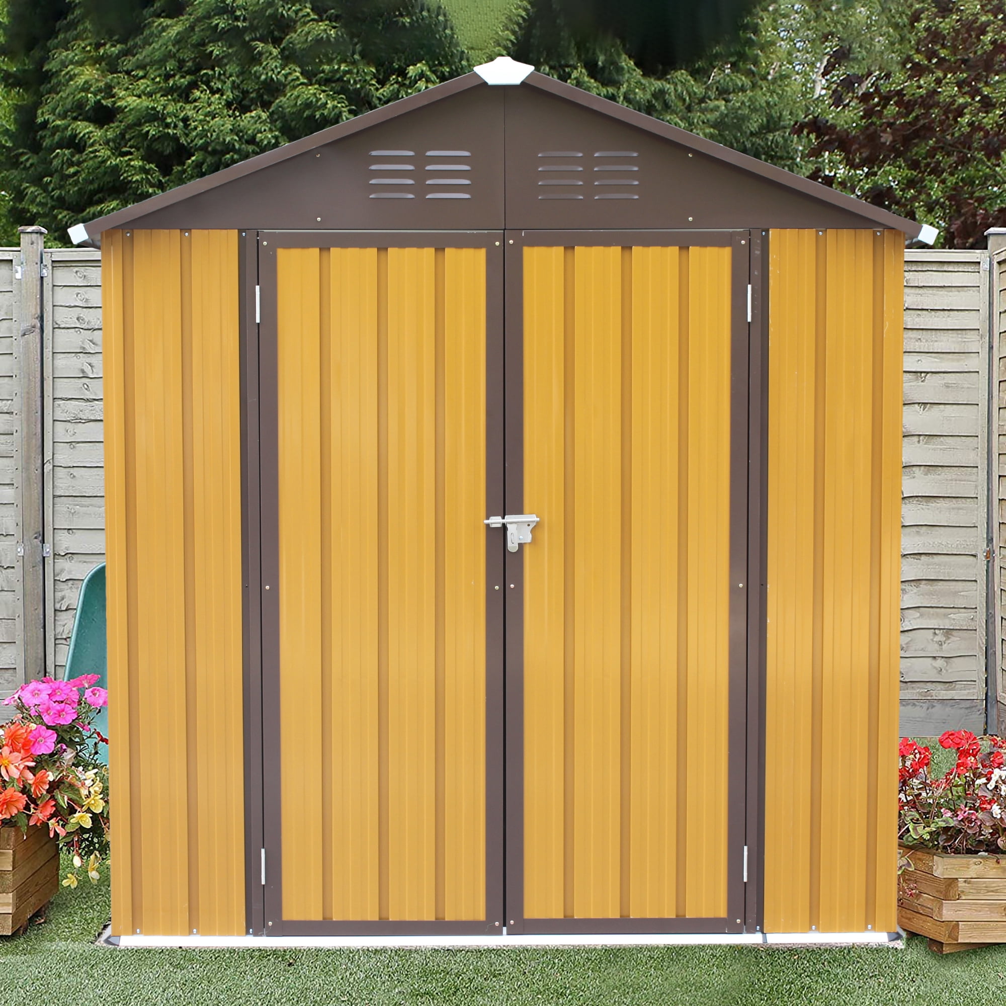 Yesurprise Outdoor Storage Shed, Sheds & Outdoor Storage with 2 High ...