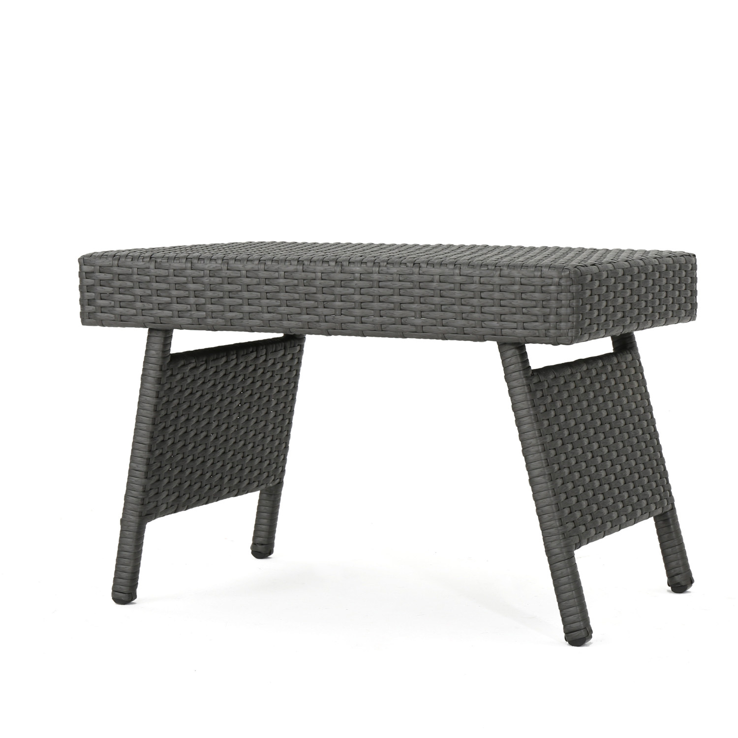 Yesurprise Outdoor Wicker Table, Patio Rattan Side Table, Snack Table ...