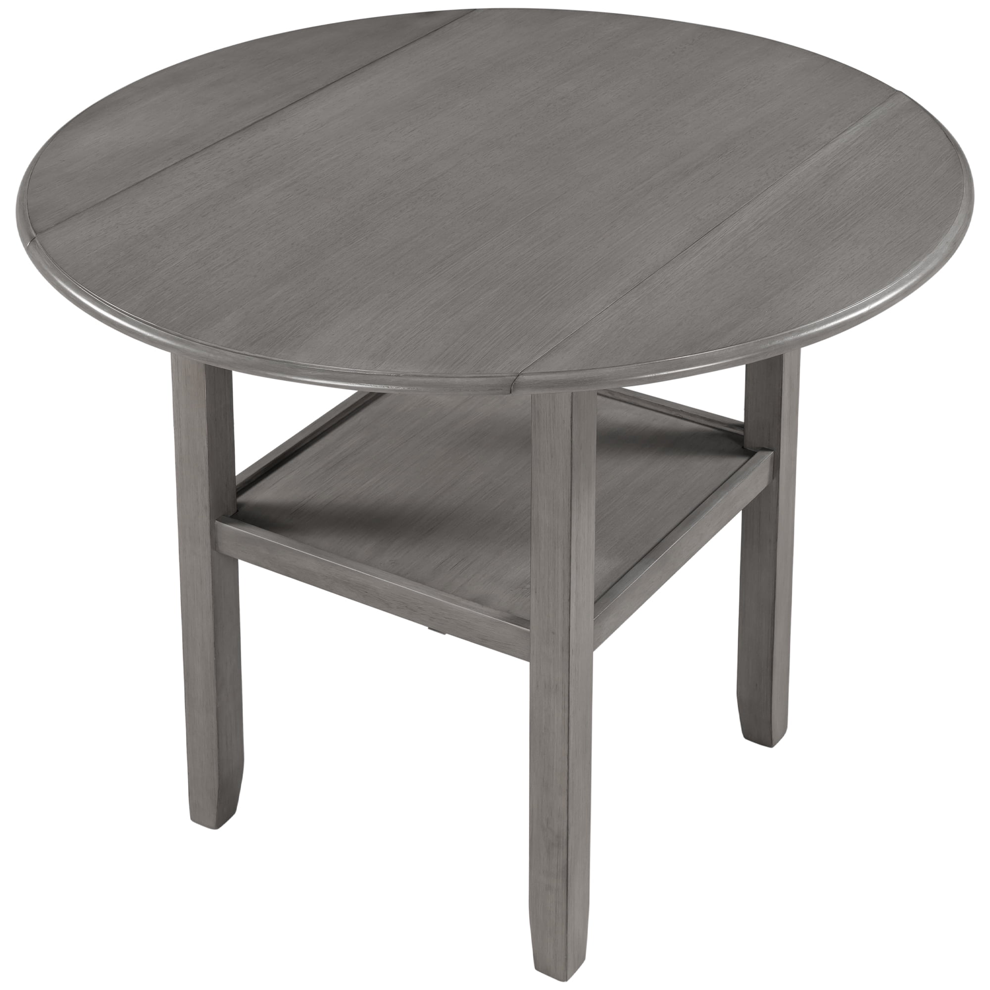 Yesurprise Round Dining Table with Drop Leaf, Contemporary Counter ...