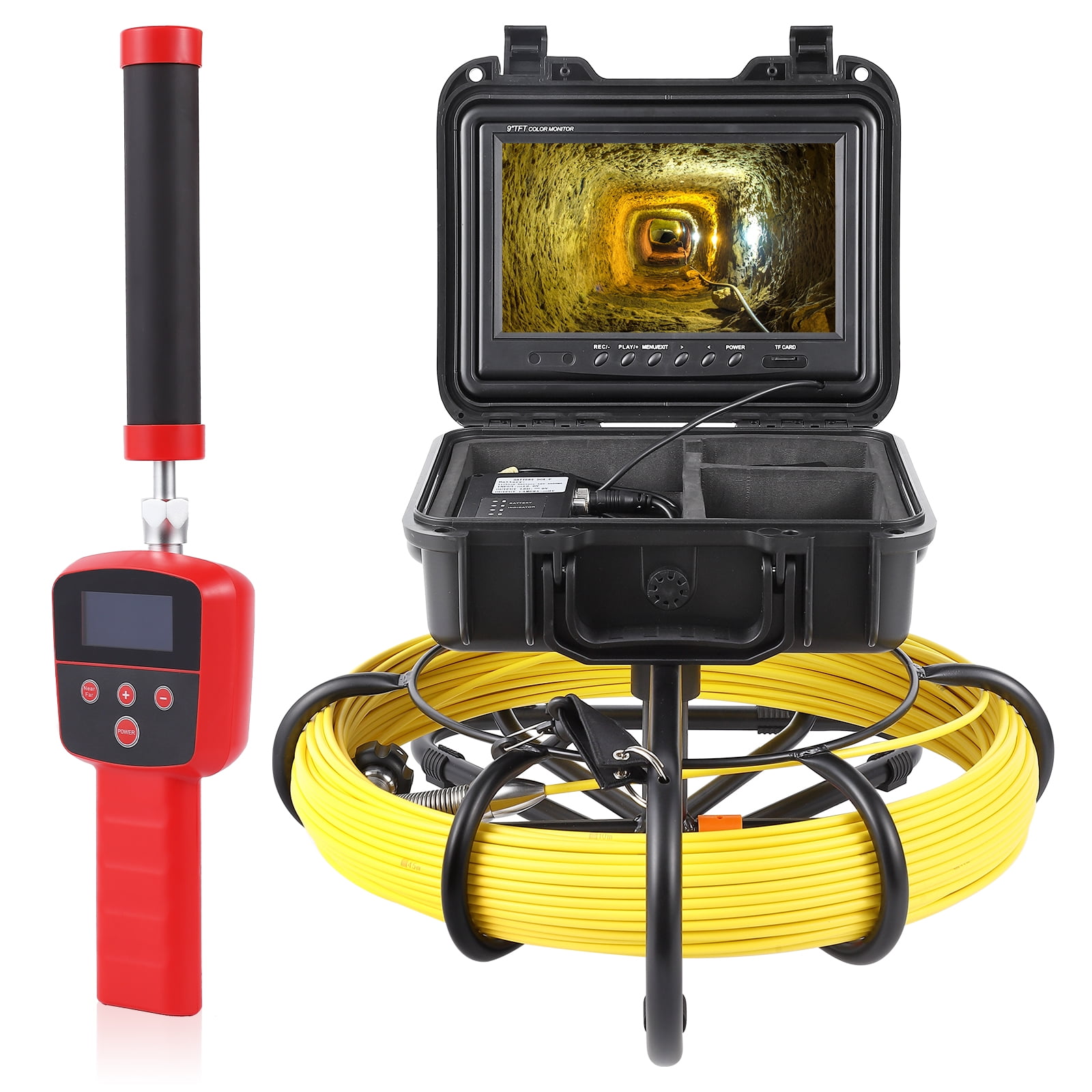Yesurprise Sewer Camera 300ft Snake Self-Leveling Camera 9"1080P HD ...