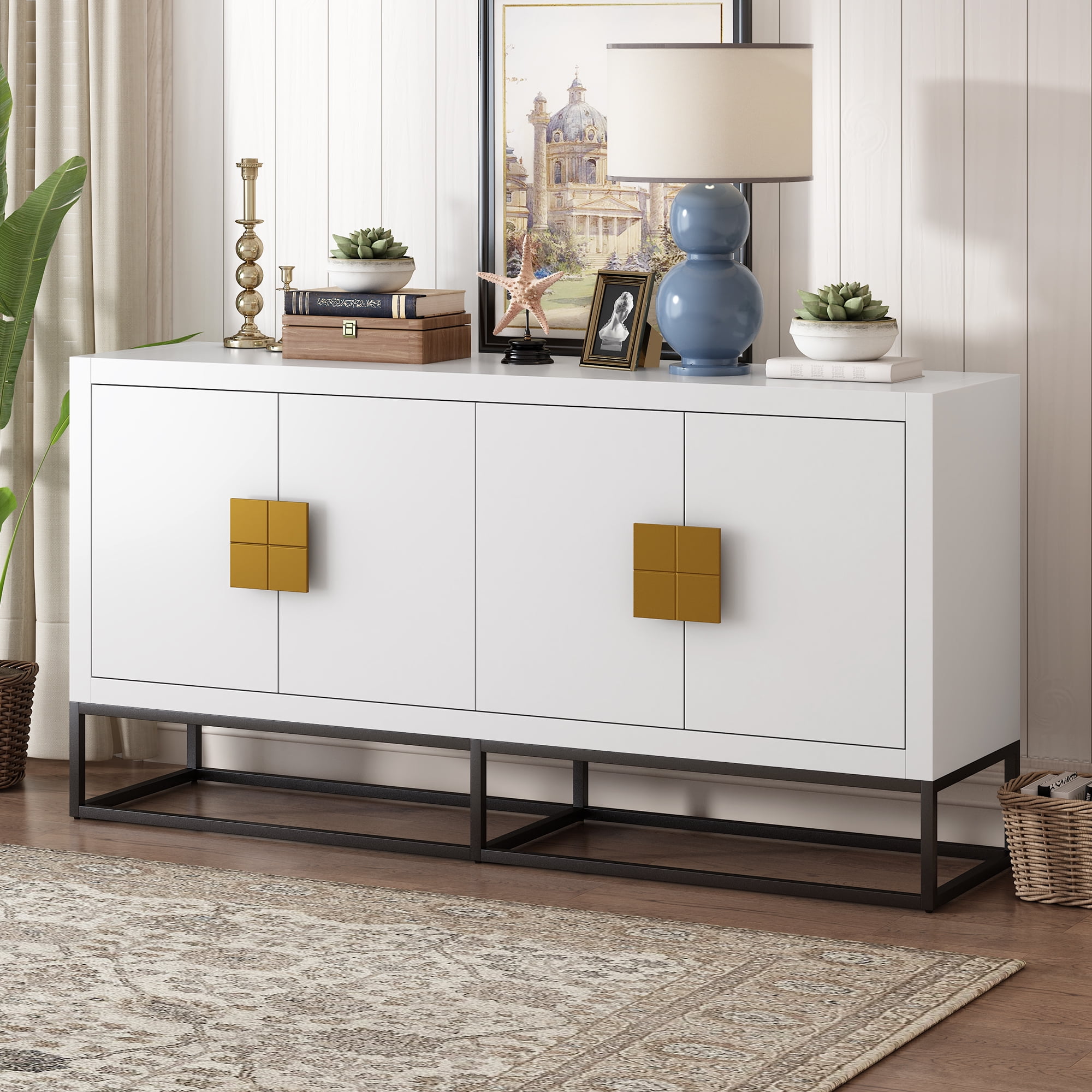 Yesurprise Sideboard Buffet Cabinet, Kitchen Pantry Storage Cabinet ...