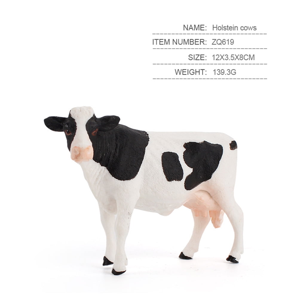 Yesurprise Simulation Milk Cow Action Figures Realistic Cute Farm ...