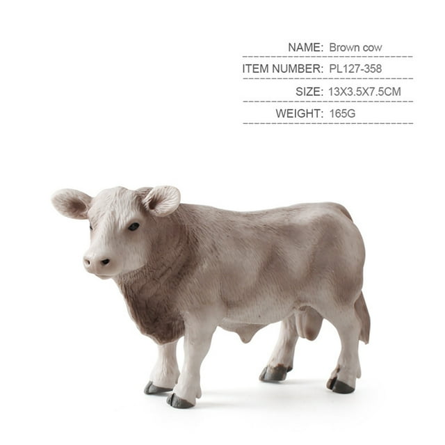 Yesurprise Simulation Milk Cow Action Figures Realistic Cute Farm ...