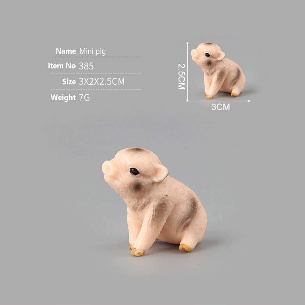 Yesurprise Simulation Pig Action Figure Kids Cute Piglet Figurines Farm ...
