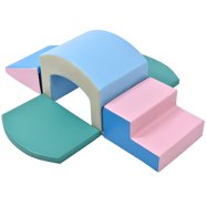 Soft Foam Playset, Safe Soft Zone Single-Tunnel Foam Climber for Kids ...