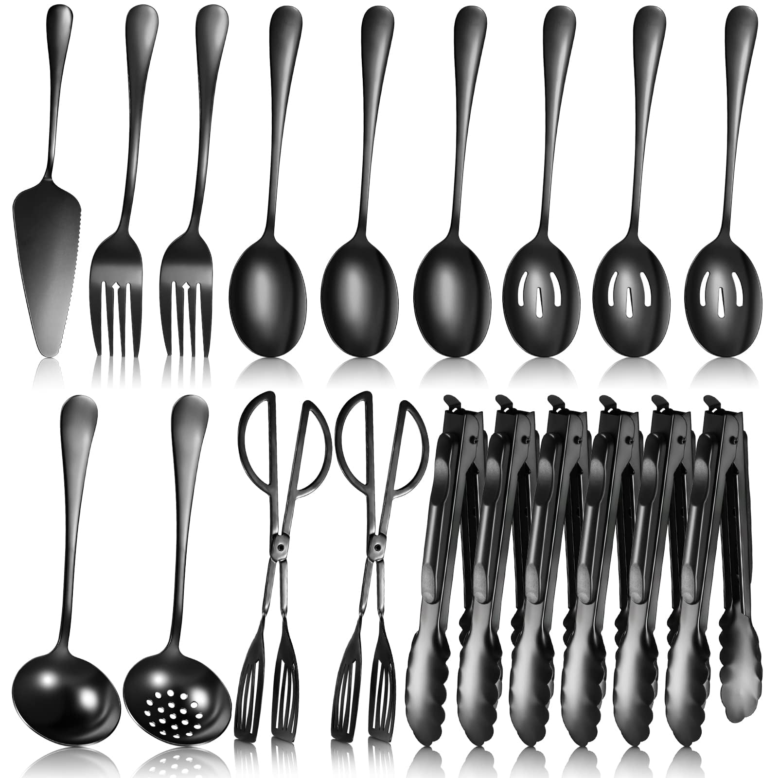 Yetene 19 Pieces Serving Flatware Set Including Stainless Steel ...