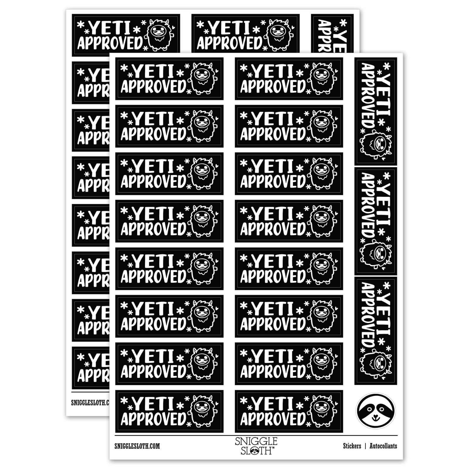 Yeti Approved Teacher Student School Sticker Set - Black - Gloss Finish ...