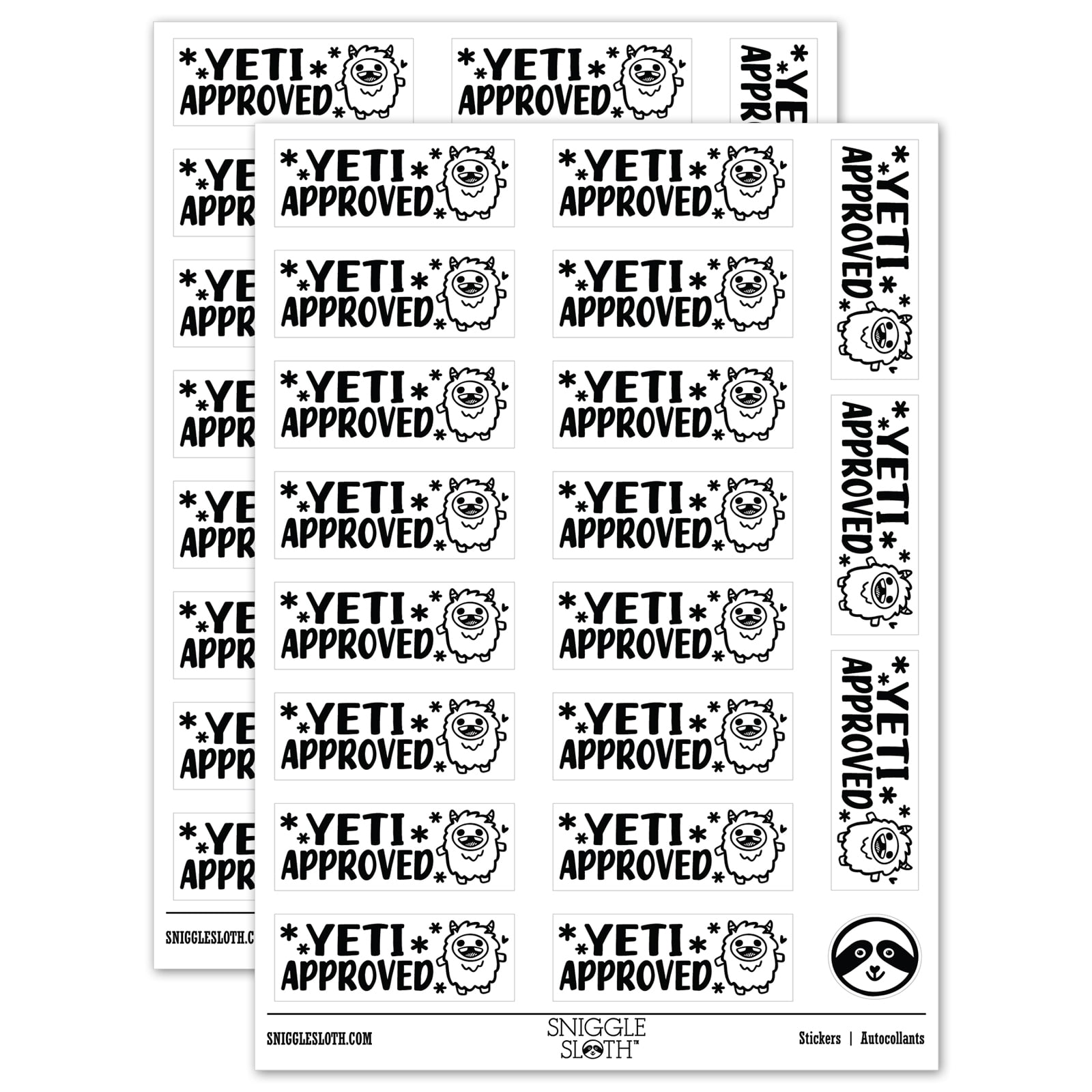 Yeti Approved Teacher Student School Sticker Set - White - Gloss Finish ...