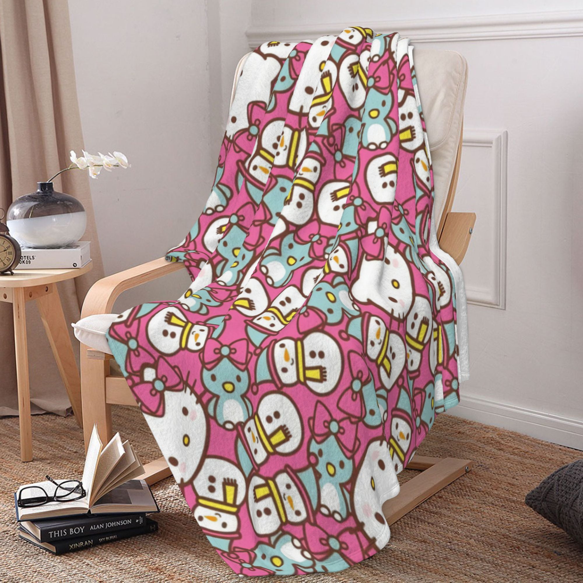 Yeti Hello Kitty Blanket for Couch Bed Throw Blanket, Aesthetic ...