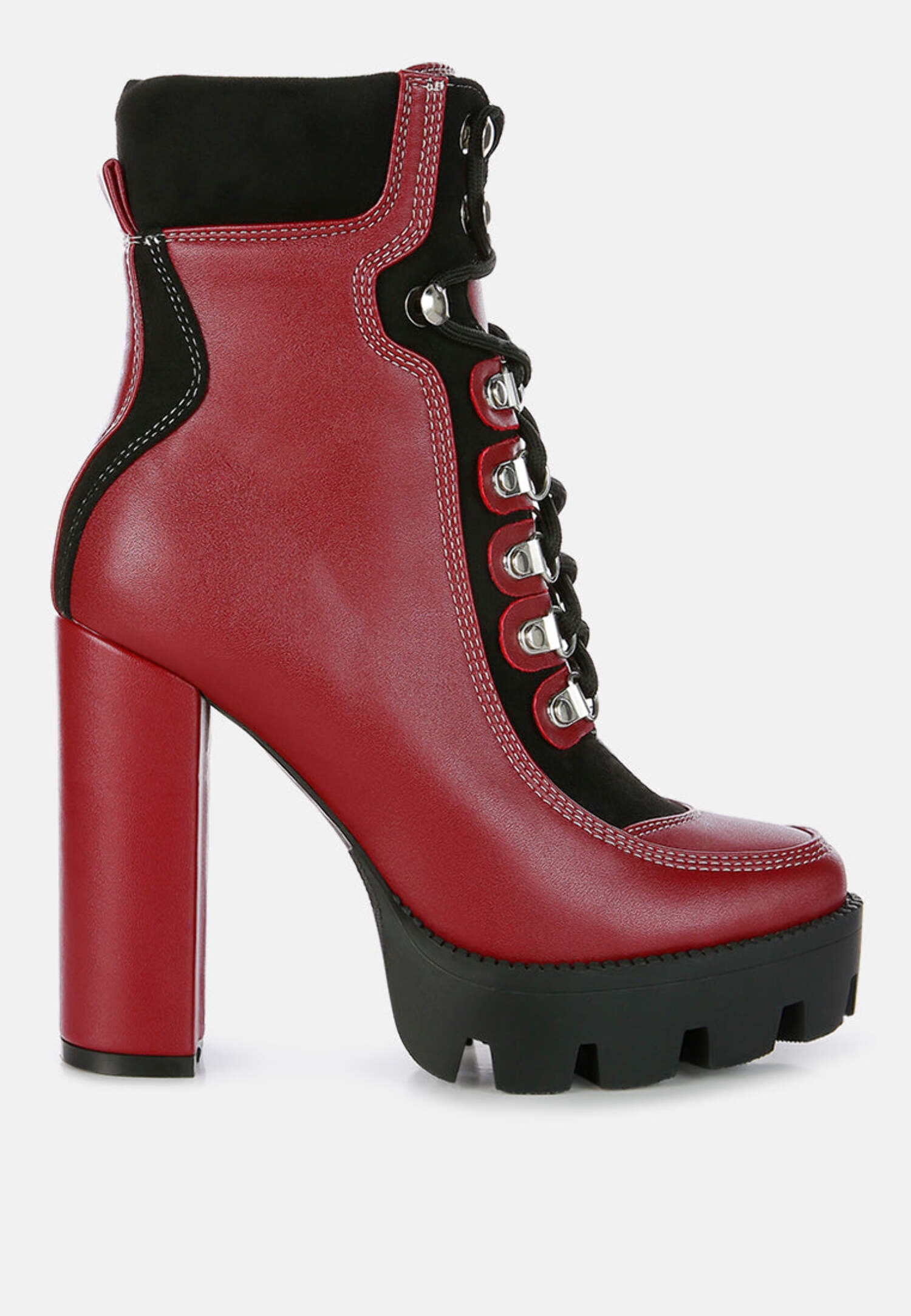 Yeti High Heel Lace Up Biker Boots - Walmart.com