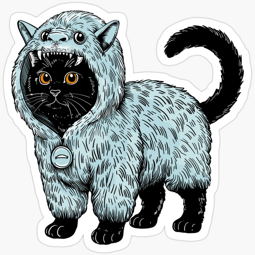 DOPASTICKER Yeti Kitty Sticker Phone Decal Water Bottle Stickers, Cars ...