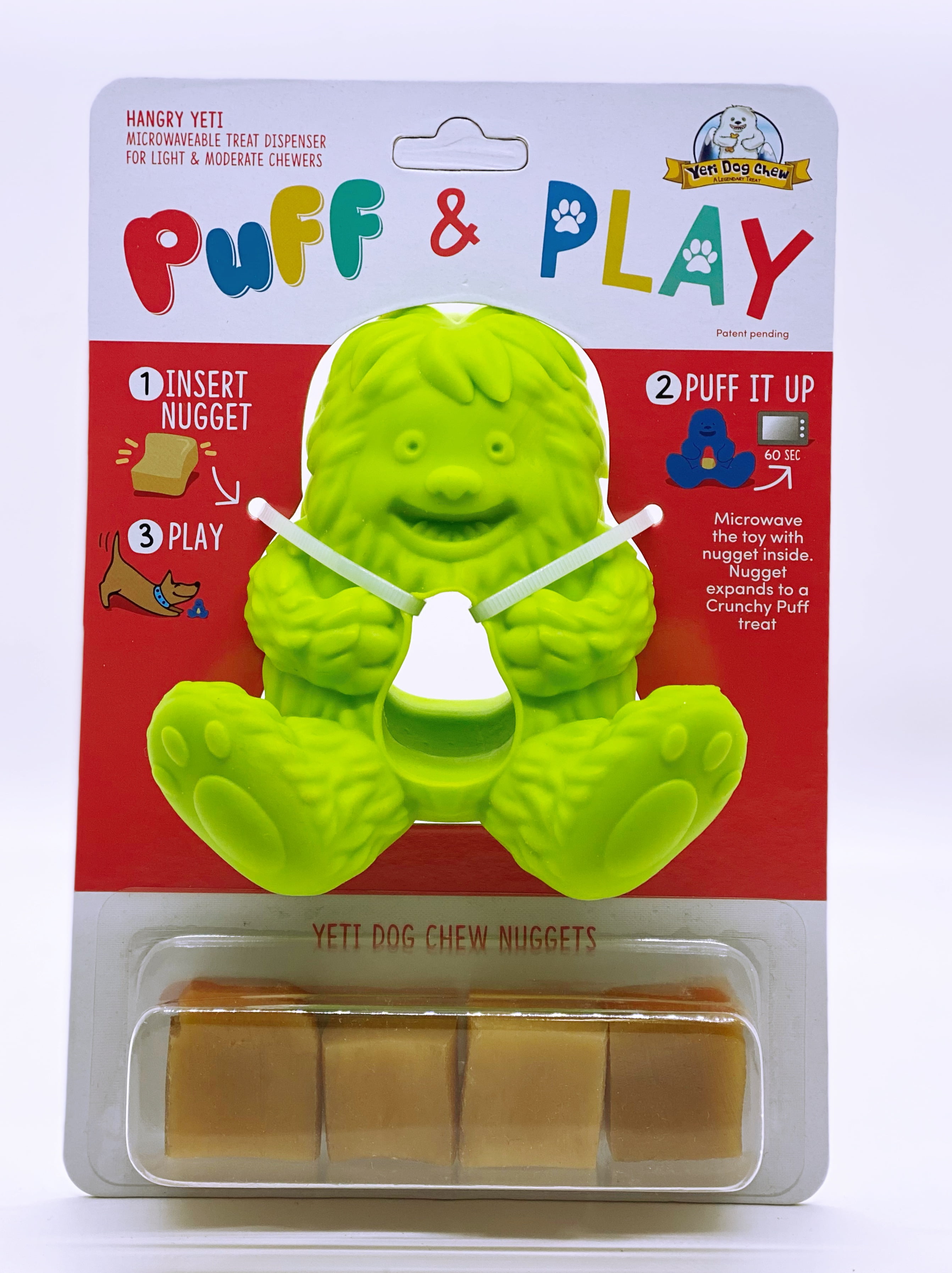 Yeti Puff and Play Dog Toy Interactive Nuggets Dispenser for Light to ...