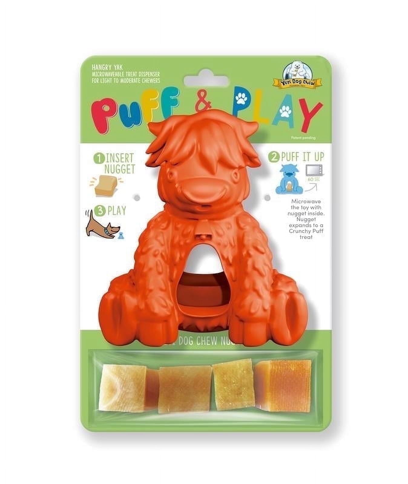 Yeti Dog Chew Puff and Play Interactive Dog Toy, Treat Dispenser, Yak ...