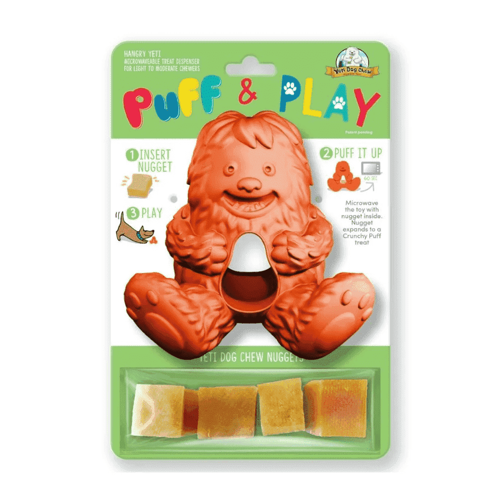 Yeti Dog Chew Yeti Puff and Play Interactive Dog Toy, Treat Dispensing ...