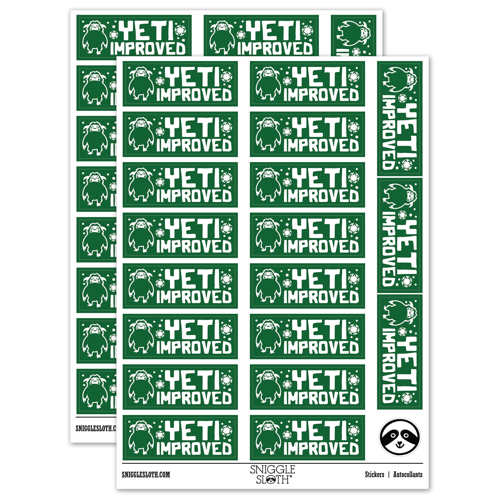 Yeti Very Improved Teacher Student School Sticker Set - Dark Green ...