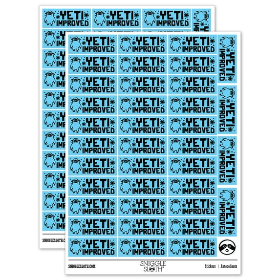 Yeti Very Improved Teacher Student School Sticker Set - Light Blue ...