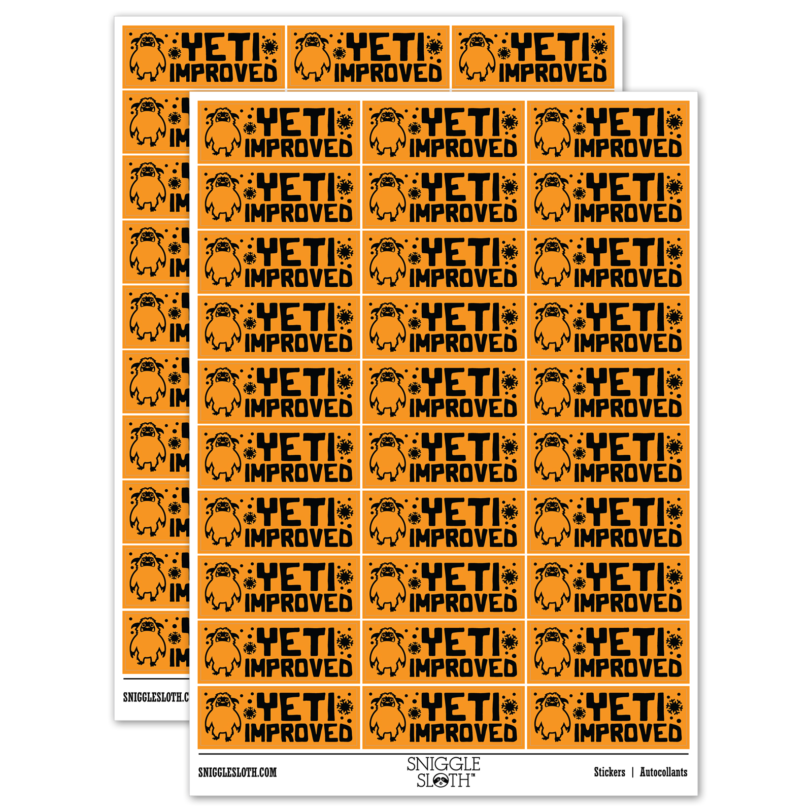 Yeti Very Improved Teacher Student School Sticker Set - Orange - Matte ...