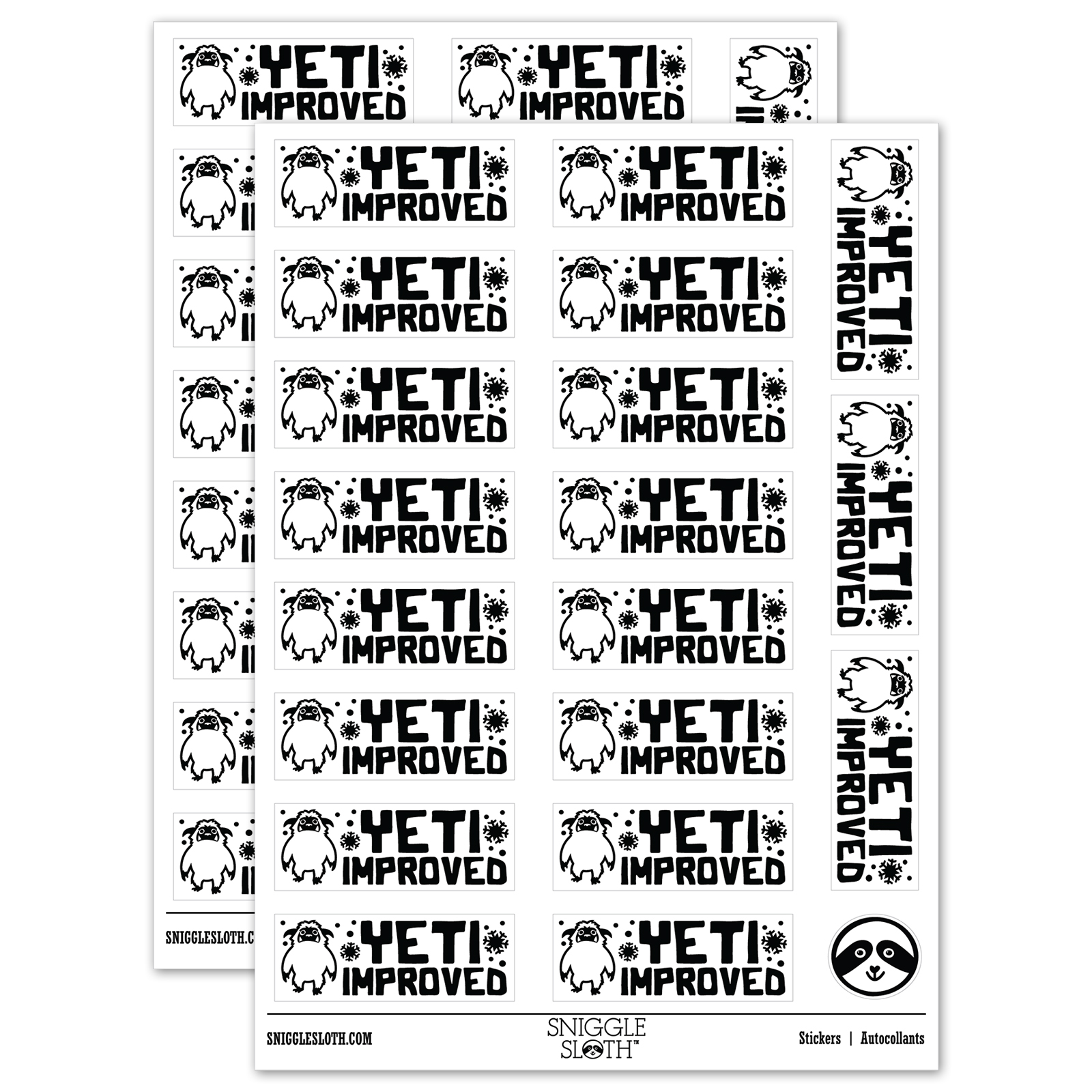 Yeti Very Improved Teacher Student School Sticker Set - White - Gloss ...