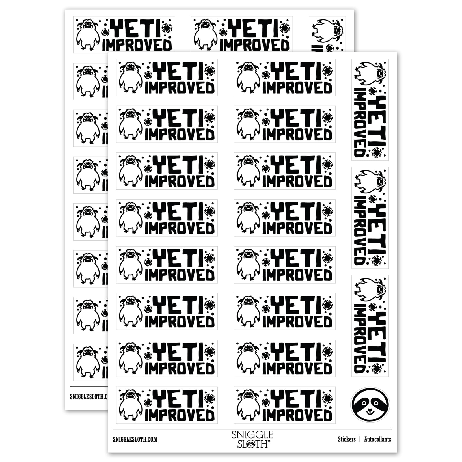 Yeti Very Improved Teacher Student School Sticker Set - White - Matte ...