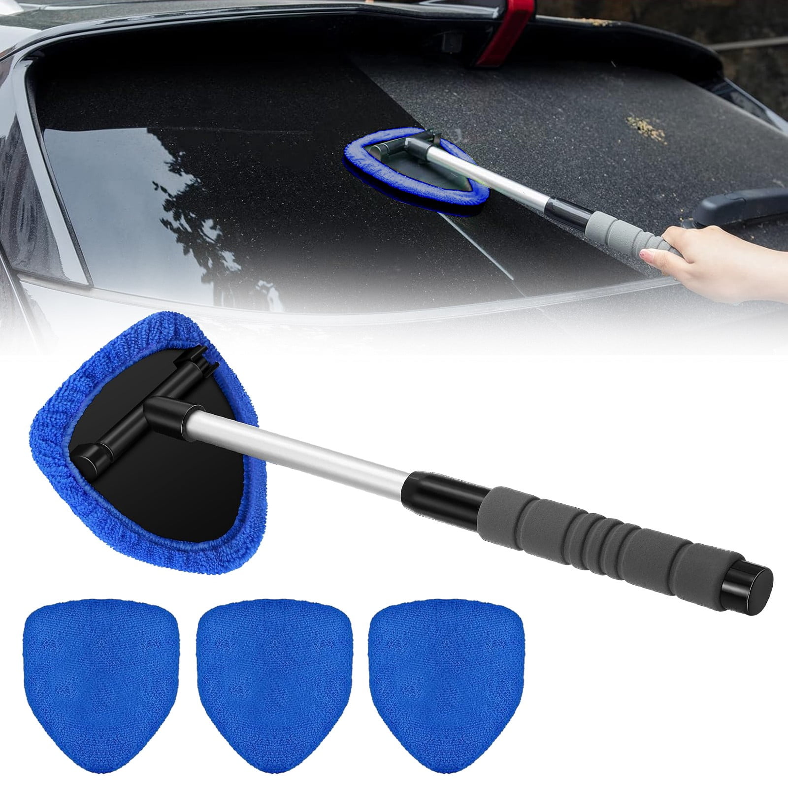 Yettn Car Windshield Cleaner Tool, Extendable Window Cleaning Kit ...