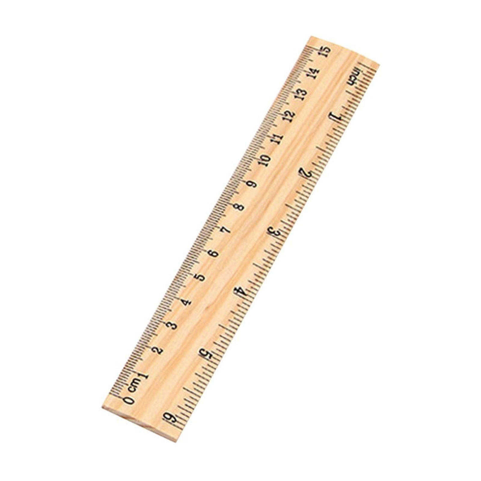 Yettn Metal Wire Keychains Wooden Ruler 15cm 20cm 30cm, Double Sided ...