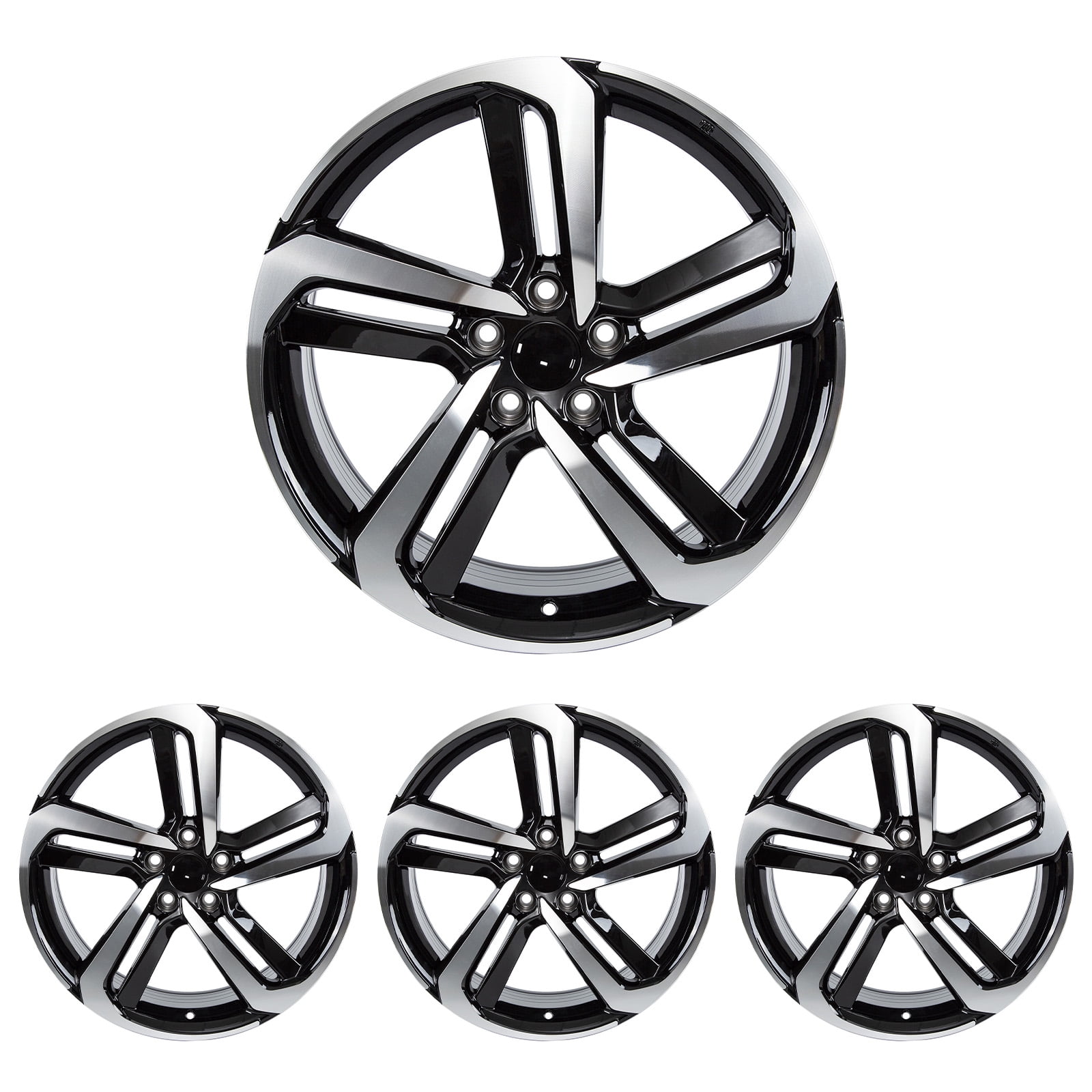 YeulionCraft 19" Wheel Rim 19 X 8.5 inch 5-Lug Black, for Honda Accord ...