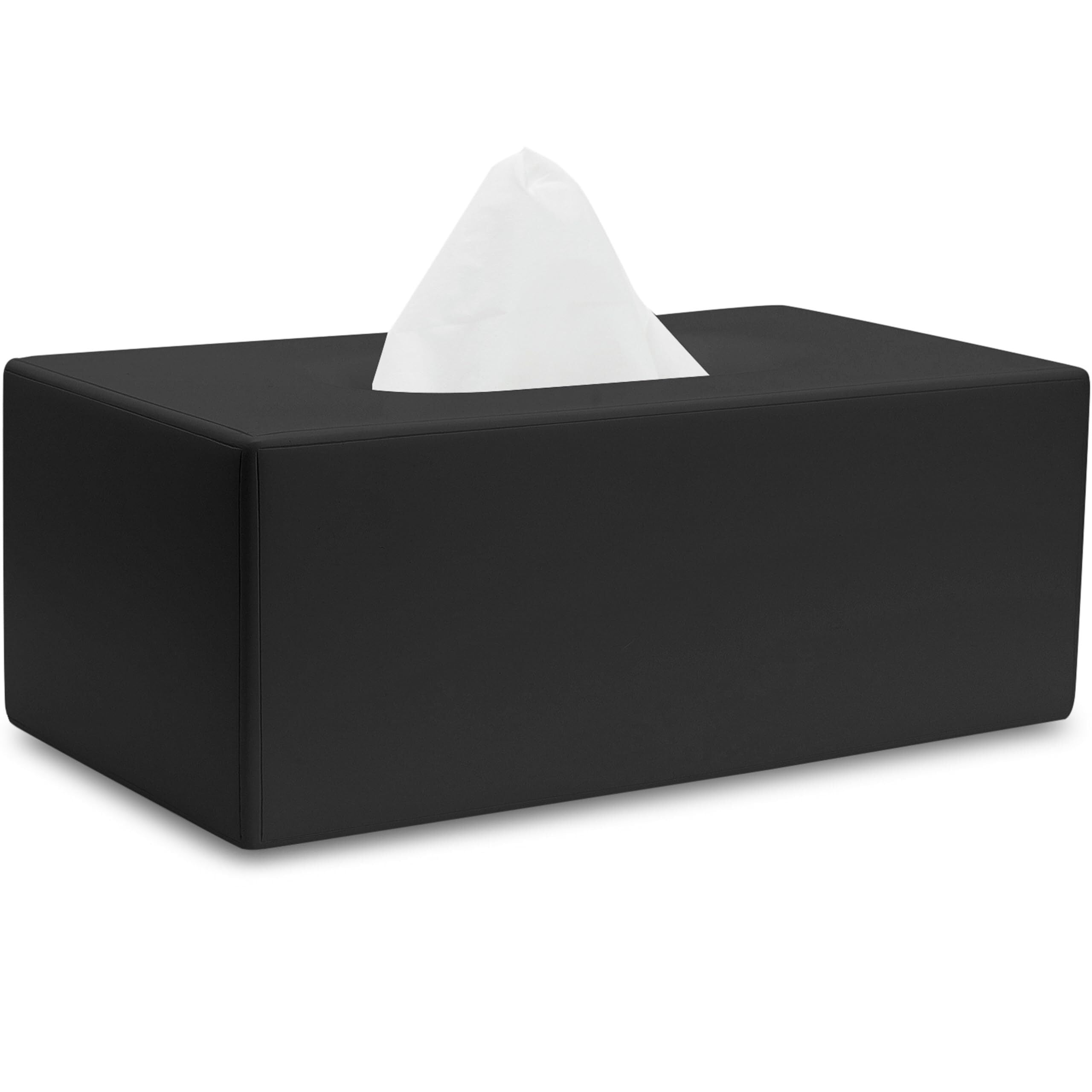 Yew Design Matte White Square Tissue Box Cover, Decorative Tissue Box ...