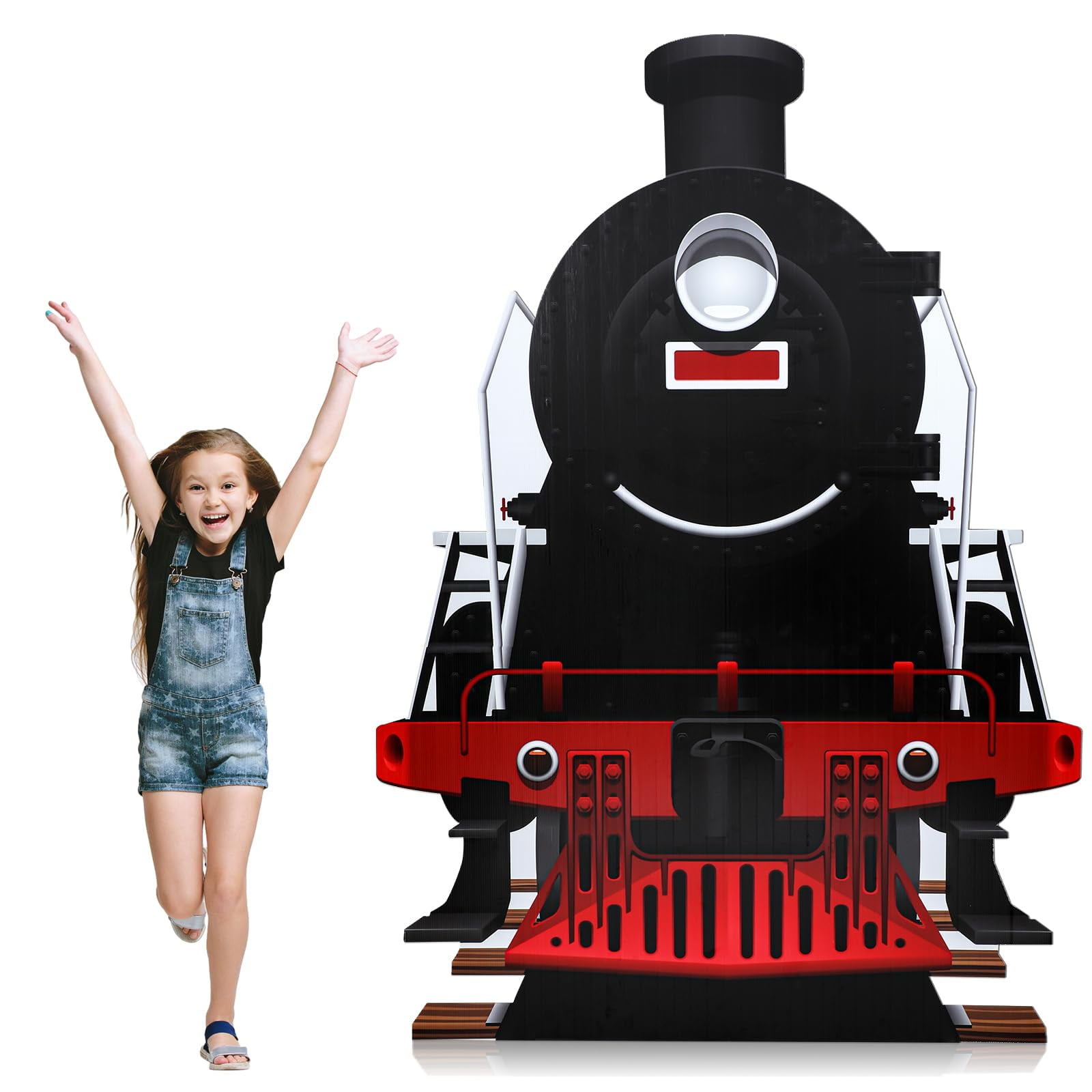 Yexiya 6 Feet Jupiter Train Cardboard Cutout Stand Up Life Size Train ...
