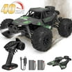 DEERC 1:8 Scale 4WD RC Monster Truck with 2 Batteries, Off-Road Vehicle ...