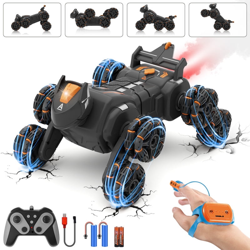 Yexmas 8WD Gesture Sensing Stunt Rc Cars,2.4GHz Hand Remote Control Car ...