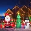 Large Gemmy Christmas Inflatable: Animated 7' Santa at North Pole Taffy ...