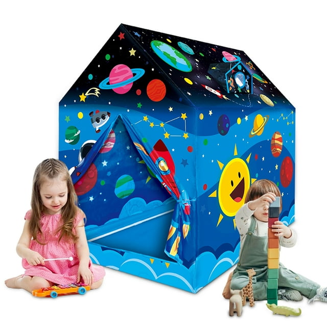Yexmas Space House Kids Play Tent, Forts Clubhouse for Boys and Girls ...