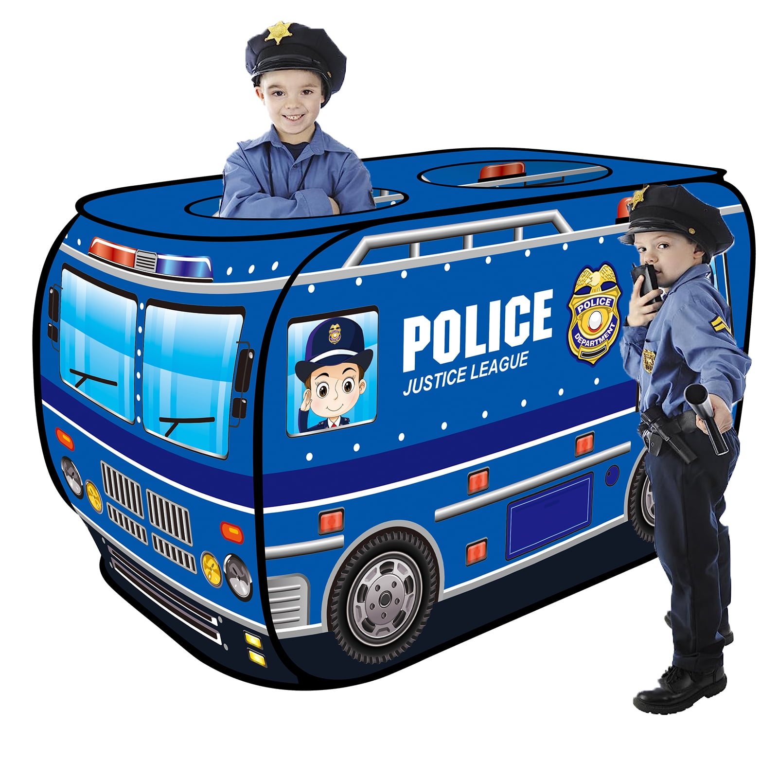 "Yexmas Kids Play Tent, Pop Up Police Car Tent with Carrying Case ...